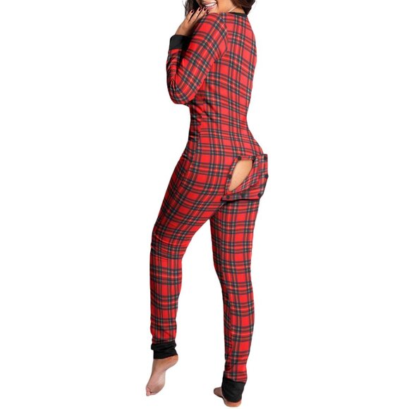 Intimates & Sleepwear | Sexy Deep V Neck Butt Flap Romper Jumpsuit ...